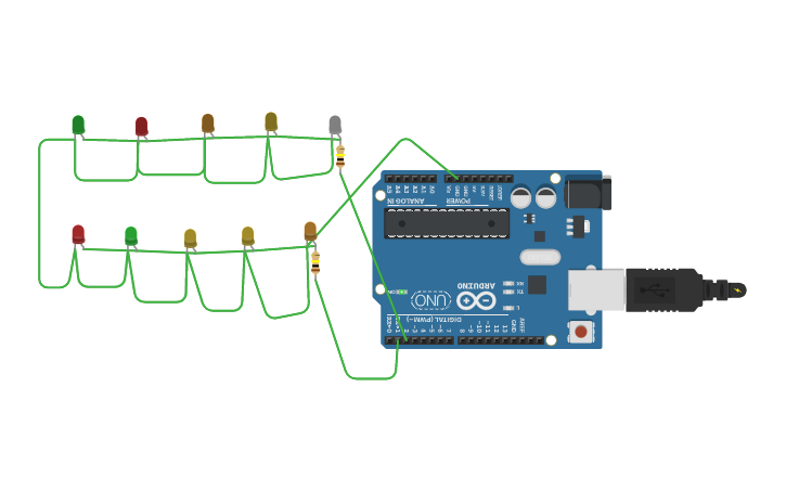 Circuit design multiple led blink using ardiuno | Tinkercad Circuit design multiple led blink using ardiuno | Tinkercad