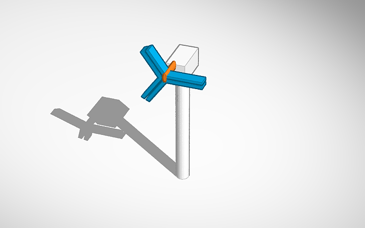 3D design windmill or wind turbine - Tinkercad