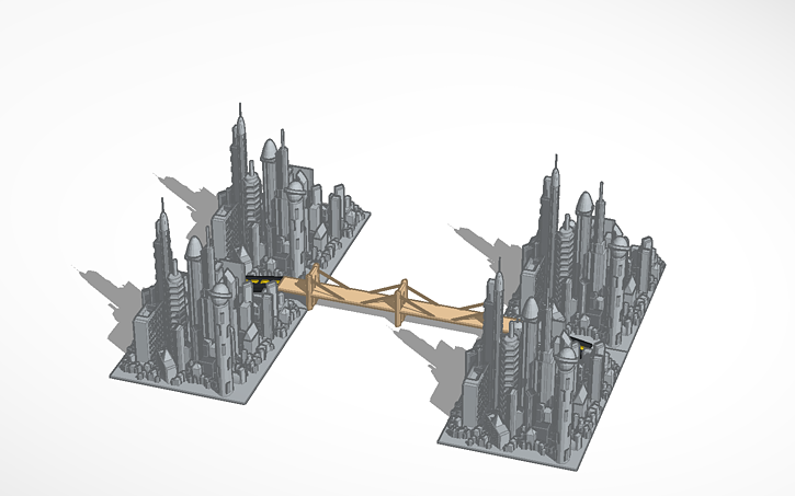 3D design Brooklyn Bridge - Tinkercad