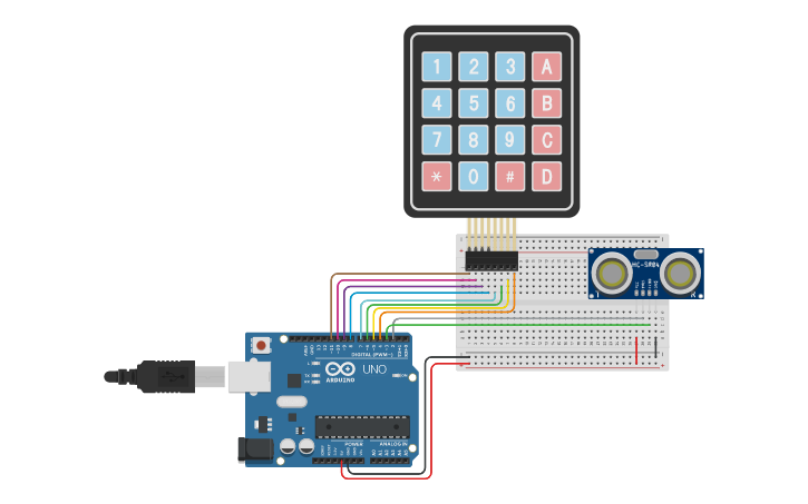 Circuit design Modul Input - Tinkercad