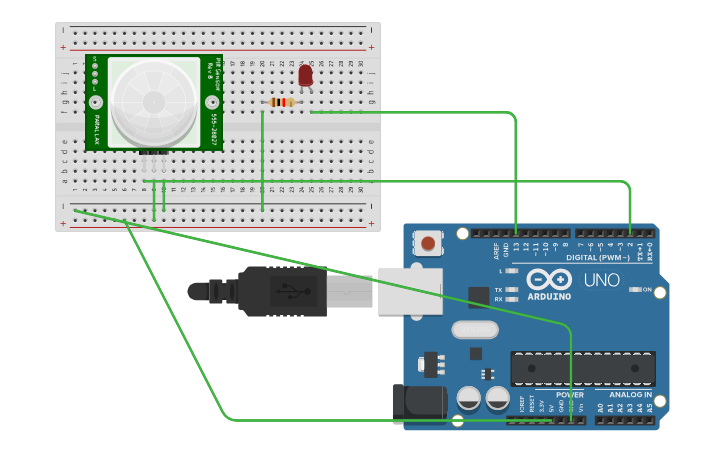 Circuit design infrarojo - Tinkercad