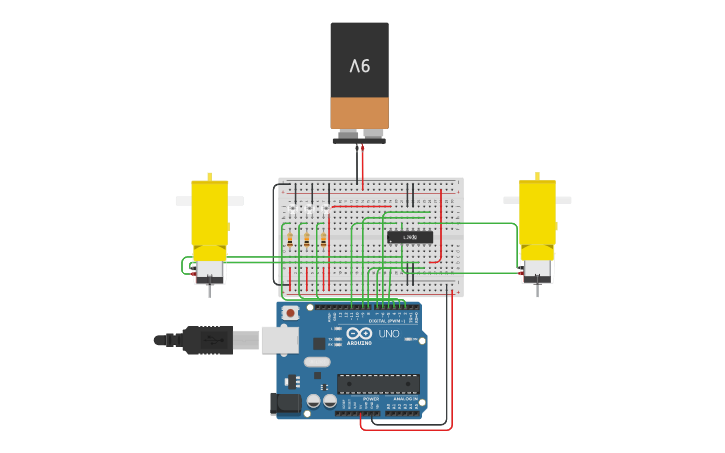 Circuit Design Lab7 Ex7 Autonomous Line Follower Robot Tinkercad