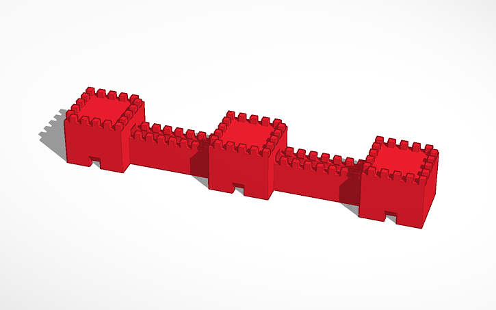3D design Great Wall - Tinkercad