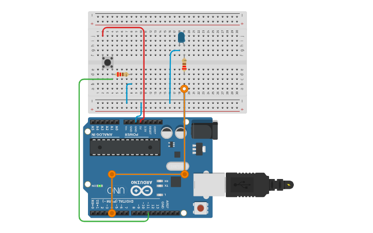 Circuit design Practica 3 Pushbutton | Tinkercad