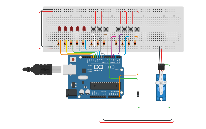 Circuit design Sistemas automáticos de control - Tinkercad