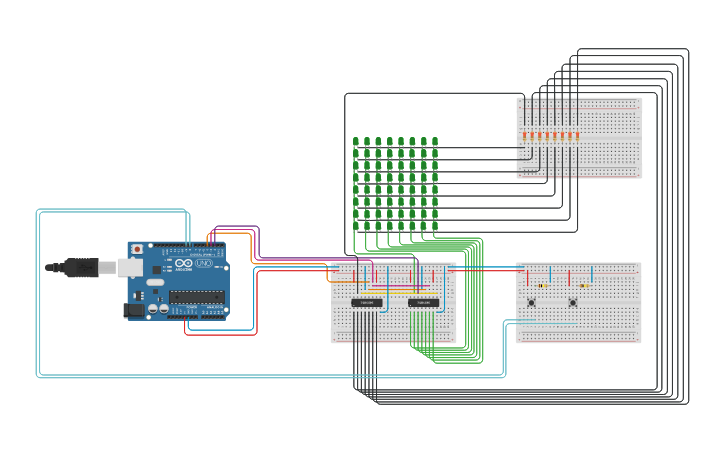 Circuit design 8x8 LED Matrix1 | Tinkercad