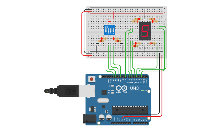 Circuit Design Display 7seg Arduino For Tinkercad