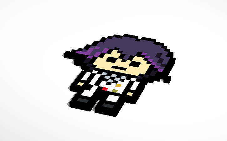 3D design kokichi ouma pixel sprite: drv3 - Tinkercad