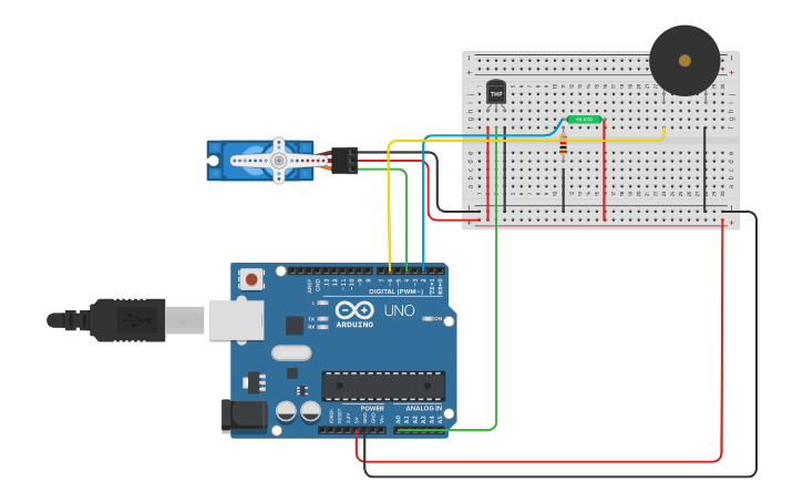 Circuit design Gas project - Tinkercad