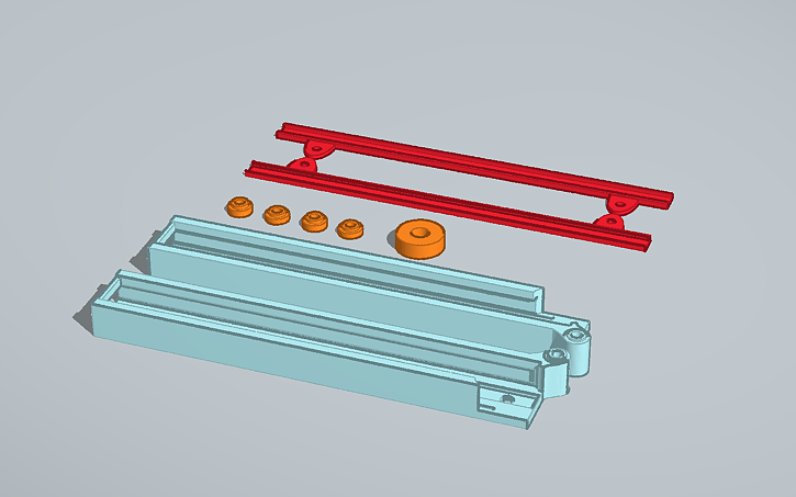 3D design 608 bearing drawer slide - Tinkercad
