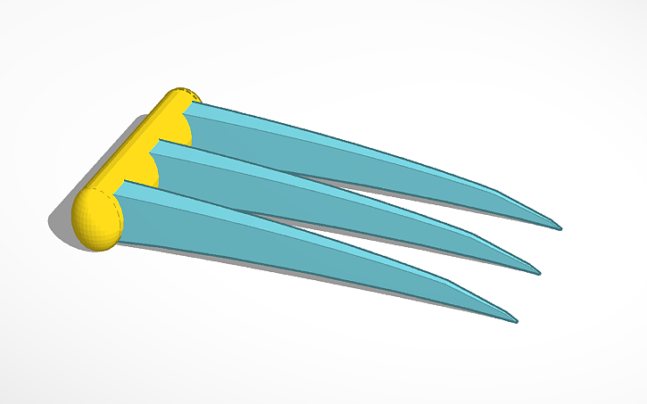 3D design Wolverine Claw - Tinkercad