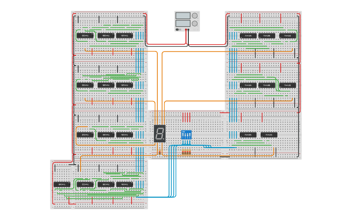 Circuit design 7 Segmentos - Tinkercad