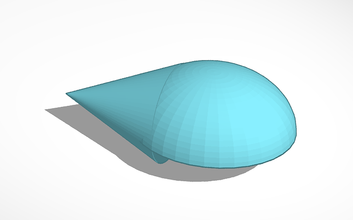 3d Design Half Water Drop Tinkercad
