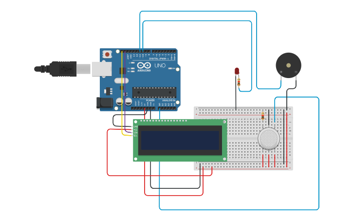 Circuit design Sensors Project - Tinkercad