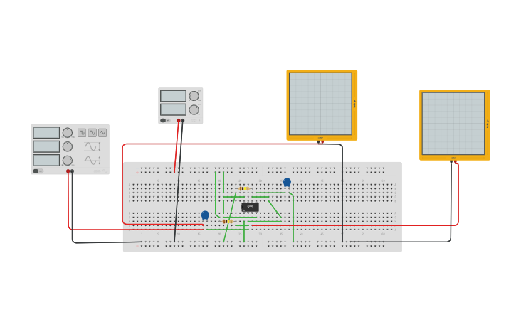 Circuit design 555 Schmitt-Trigger | Tinkercad
