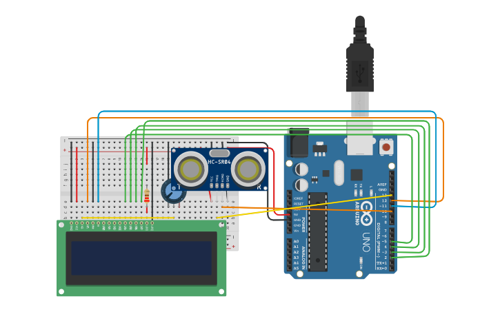 Circuit Design Ultrasonico Andre Costa De Araujo Tinkercad