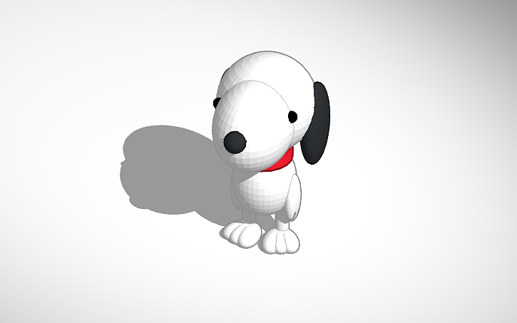 3D design Snoopy - Tinkercad
