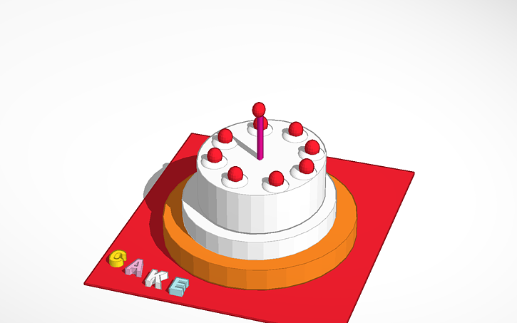 3D design 케이크 CAKE - Tinkercad
