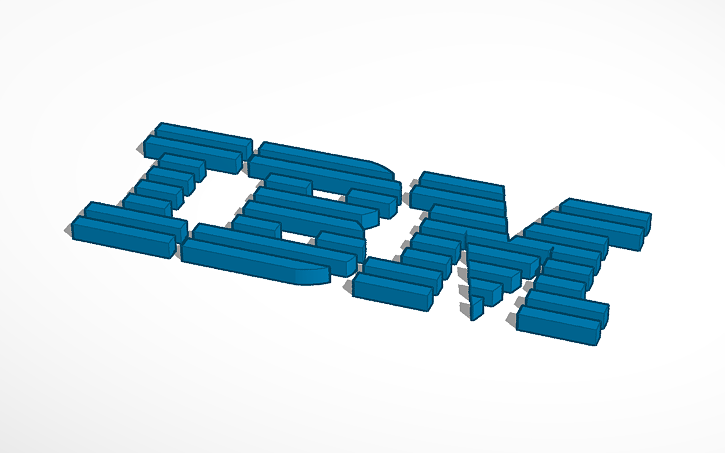 3D design IBM Logo (1972-) | Tinkercad