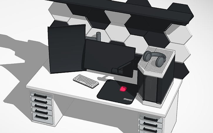 3D design Setup gaming y60 case - Tinkercad