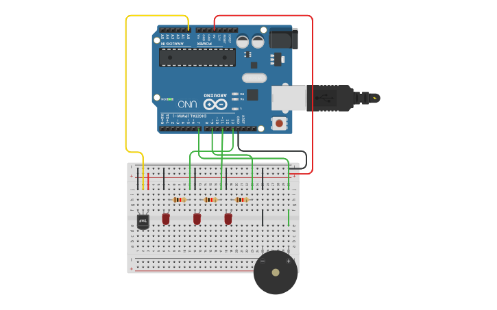 Circuit design Experimento 5 - Tinkercad