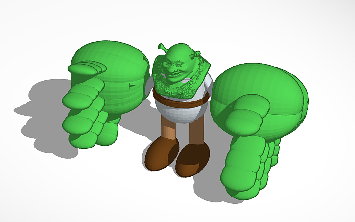 3D design Biggest Hand SHREK | Tinkercad
