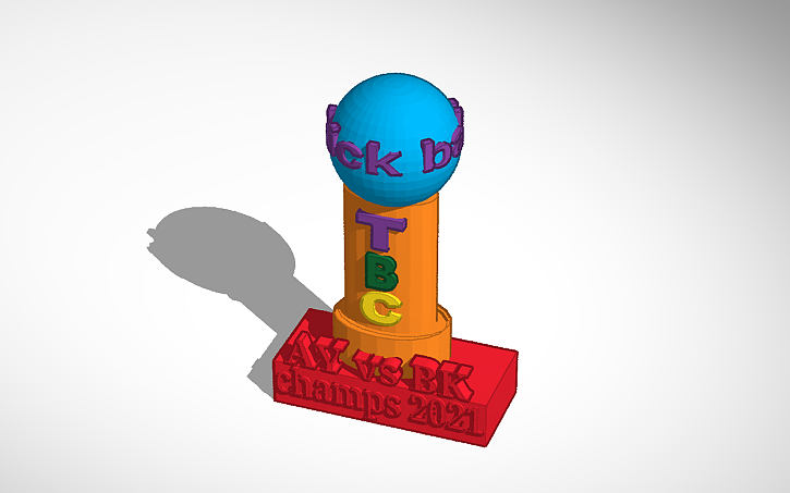 3D design kickball trophy | Tinkercad
