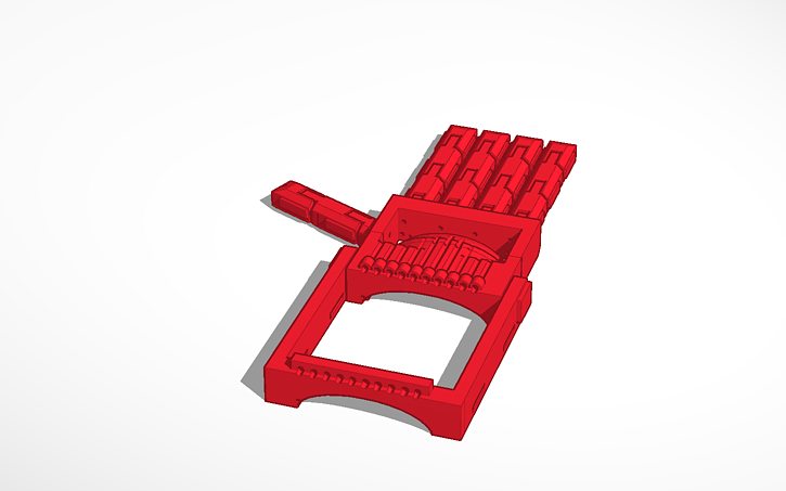 3D design Working Single Print Prosthetic Hand - Tinkercad