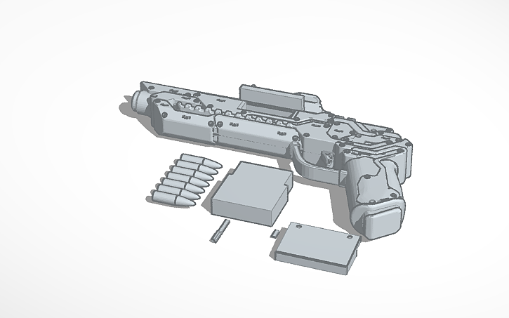 3D design toy fidget gun - Tinkercad