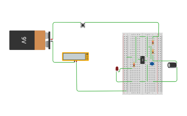 Circuit design Flashing Light - Tinkercad
