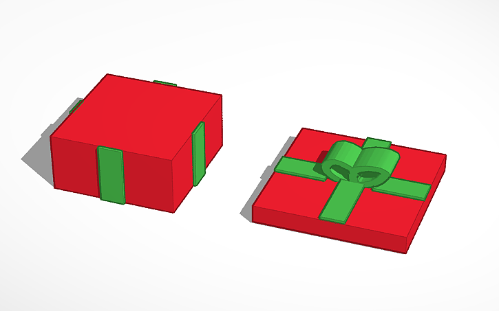 3D design Gift box with lid - Tinkercad