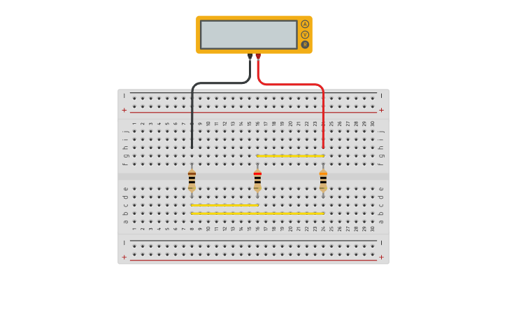 Circuit design Lab work 2A Series-Parallel Circuit (Resistance) - Tinkercad