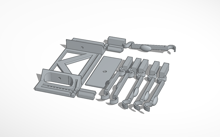 3D design guitar hammer pod exploded | Tinkercad