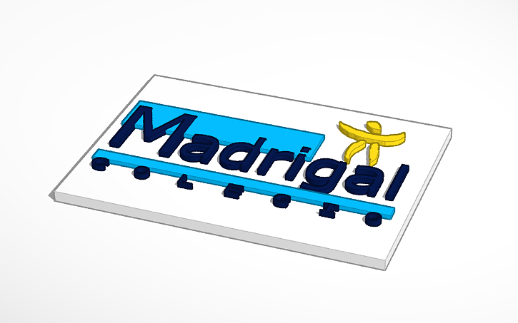 3D design Madrigal logo | Tinkercad