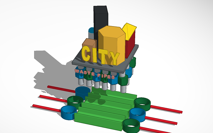 3D design 3D waste management project - Tinkercad