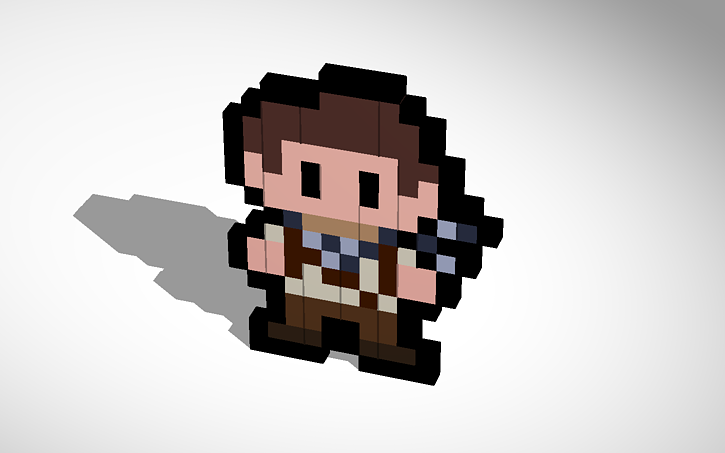 3D design Uncharted, Nathan Drake Pixel Art - Tinkercad