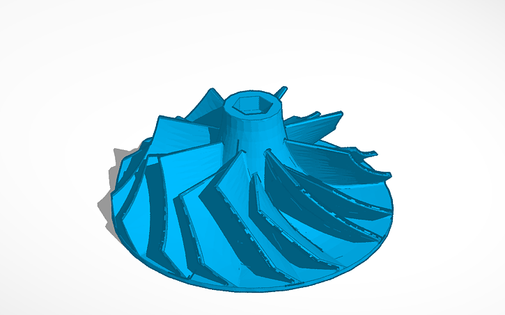 3D design Impeller woter 28 - Tinkercad