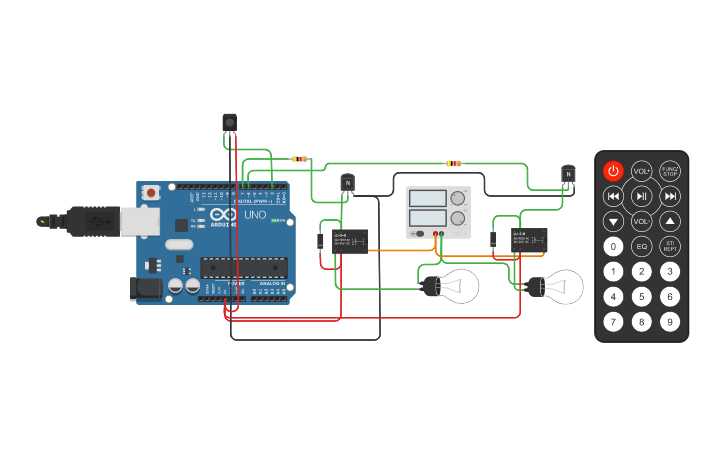 Circuit design Circuito Relé e Arduino | Tinkercad