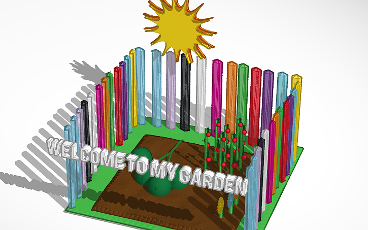 3D design my garden with crystals | Tinkercad