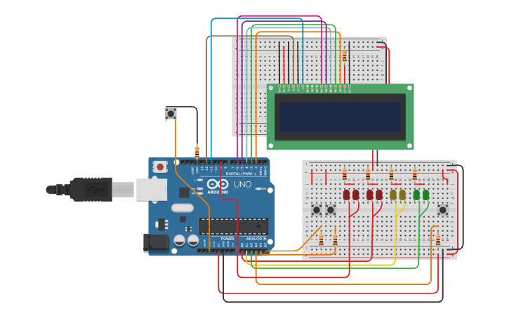 Circuit Design Copy Of Cronometro Con Lcd V2 9 Tinkercad