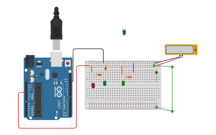 Circuit design Mod 1 Part 3: Using the Power/Ground Bars - Tinkercad