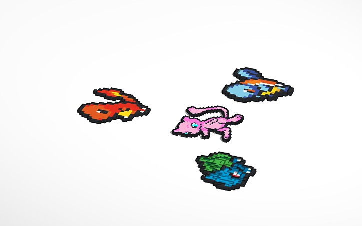 3D design Pokemon Pixel Art!!! - Tinkercad