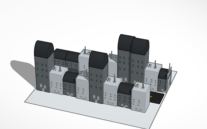 3D design city street - Tinkercad