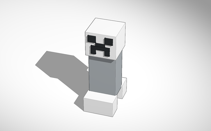 3D design White creeper #MineCraft | Tinkercad