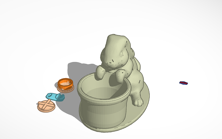 3D design Easter Bunny Planter-Yahre Remix-Bank - Tinkercad