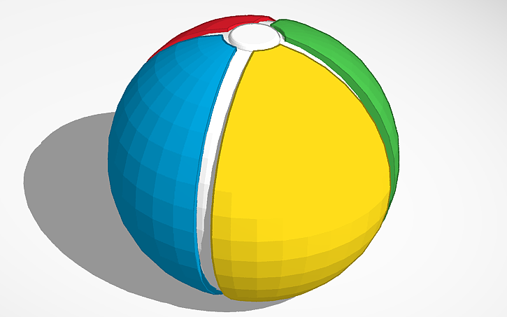 3D design #adskThrowChallenge BEACH BALL - Tinkercad