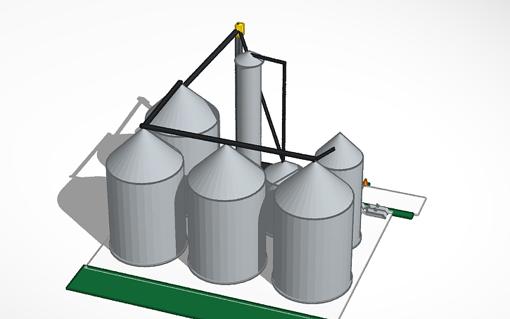 3D design grain bin - Tinkercad