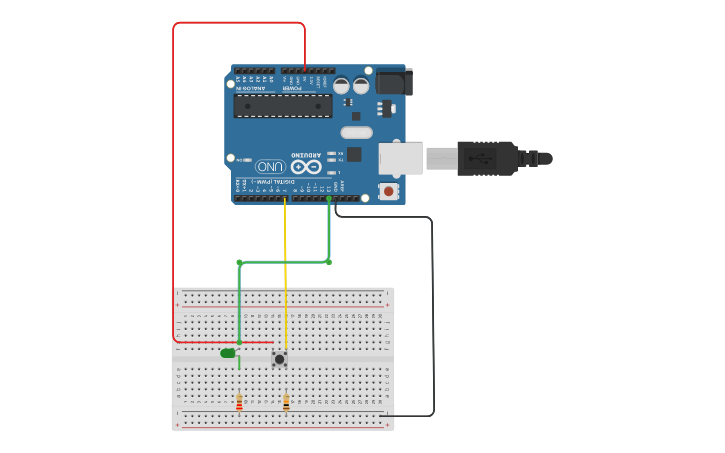 Circuit Design Pulsador Y Led Tinkercad