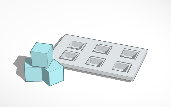 3D design Ice Tray - Tinkercad