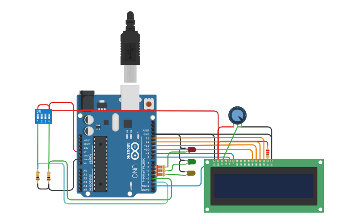 Circuit design LCD - Tinkercad